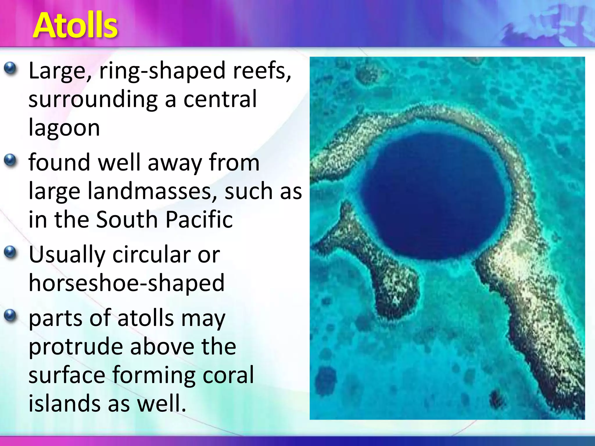 Coral reefs theory, types, formation | PPTX