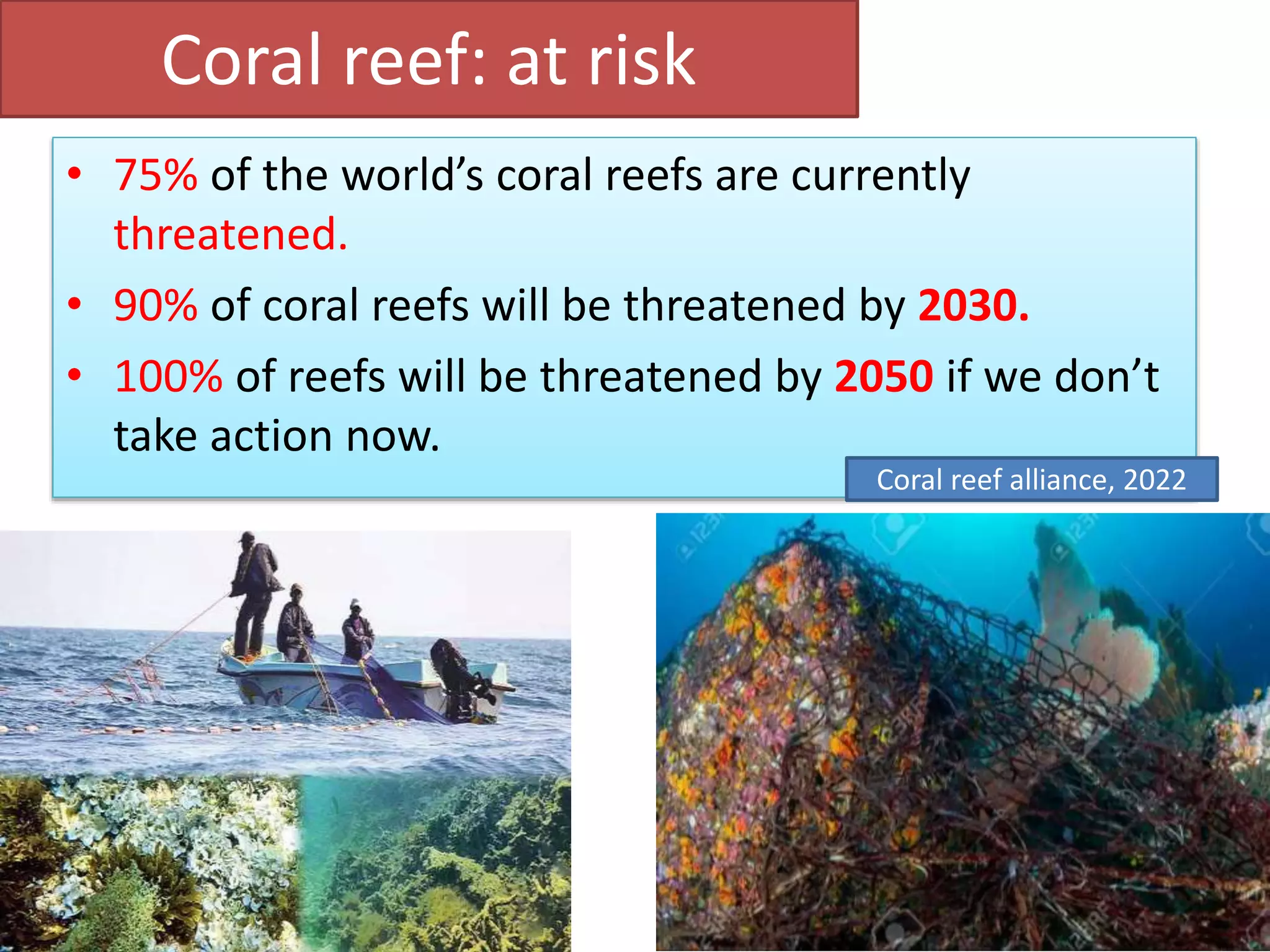Coral reef Threats, conservation and Restoration.pptx