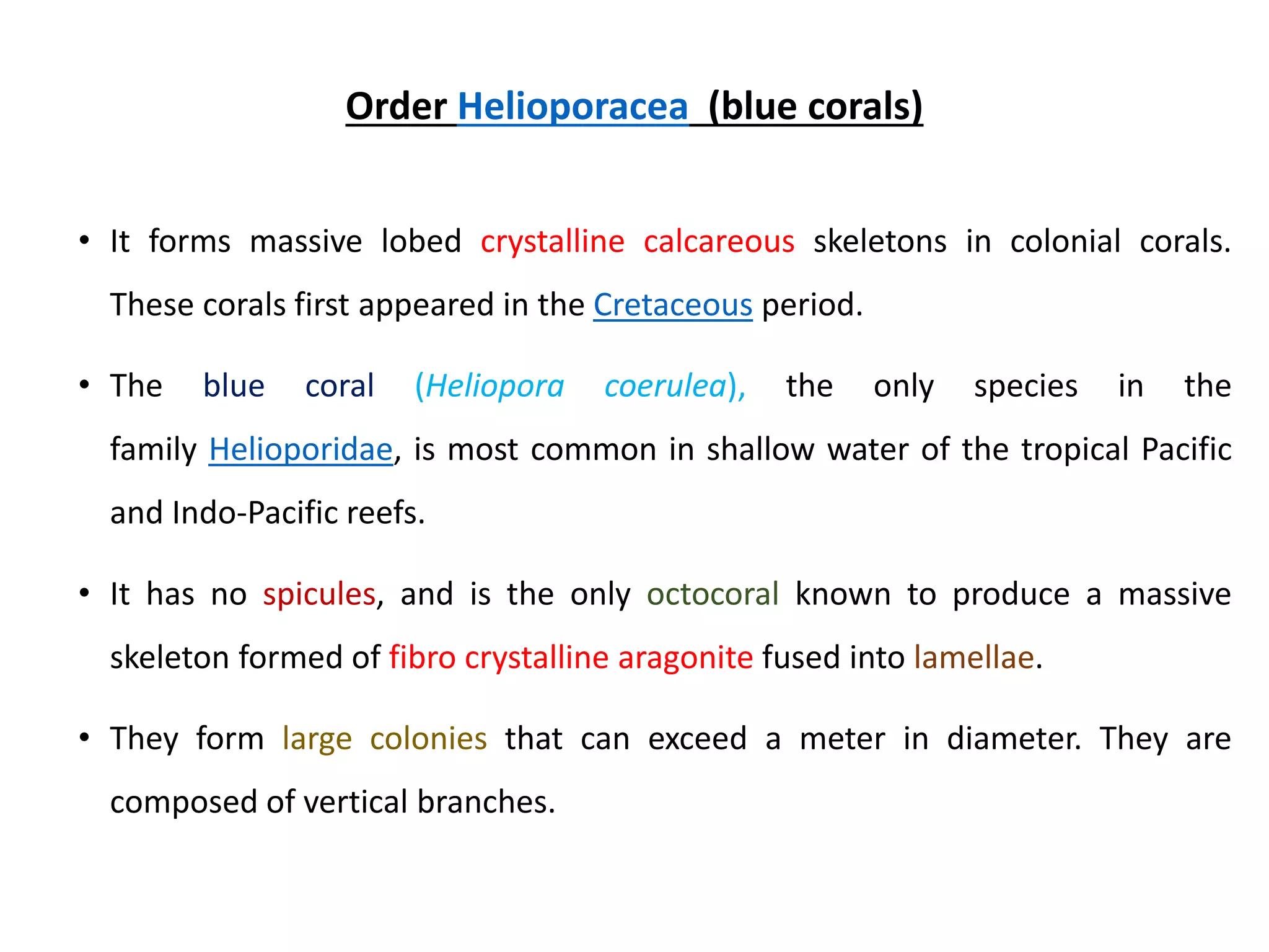 Coral taxonomy | PPTX