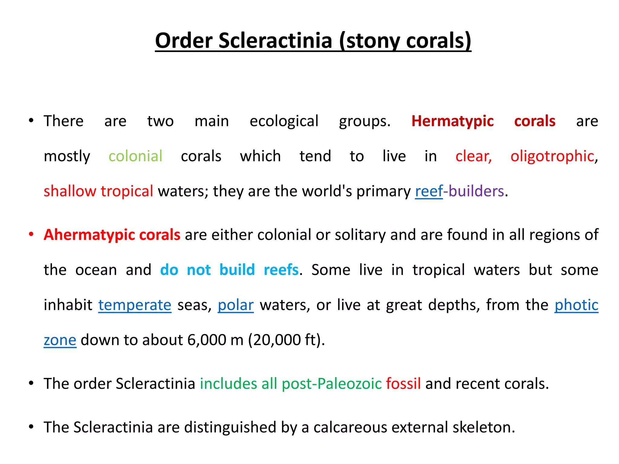 Coral taxonomy | PPTX