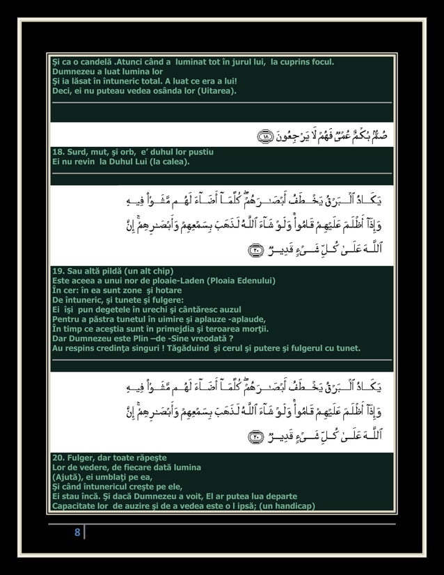 Coranul Sura ii Baqara [ vaca] sau Heifer.. sectiunea 1 si 2 | DOCX