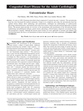 Coração univentricular | PDF