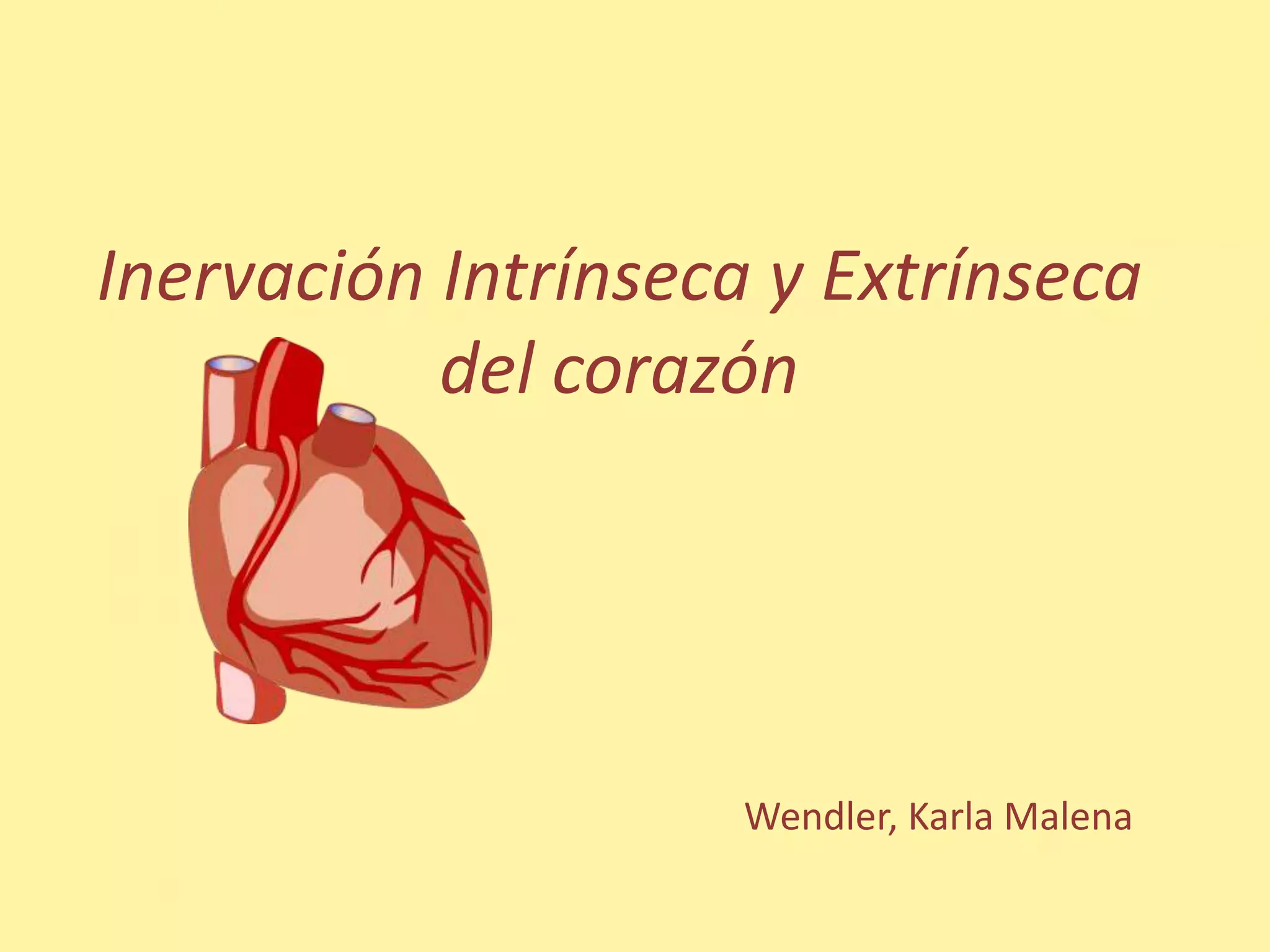 Inervación del Corazón - Intrínseca y Extrínseca | PPTX