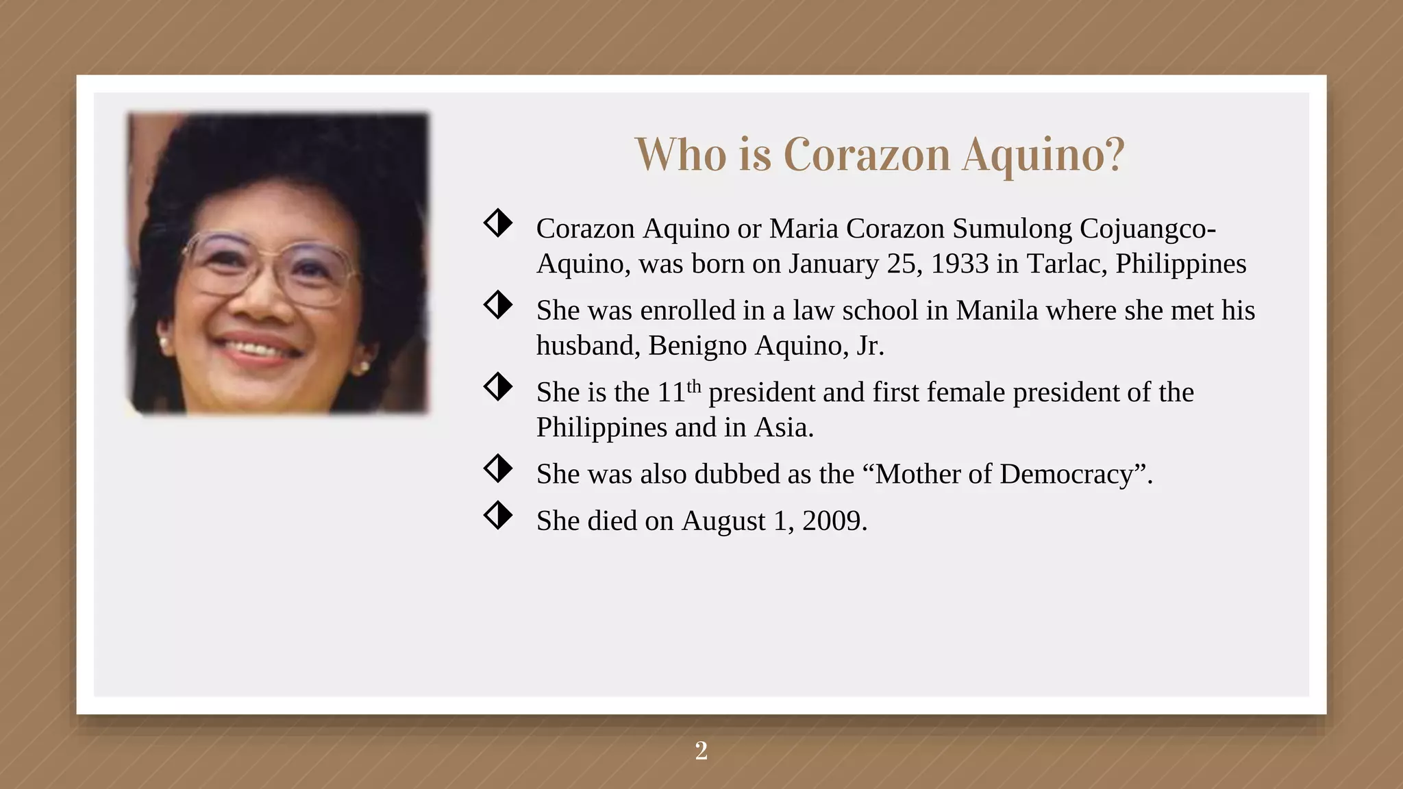 Corazon Aquino's speech before the US congress | PPTX