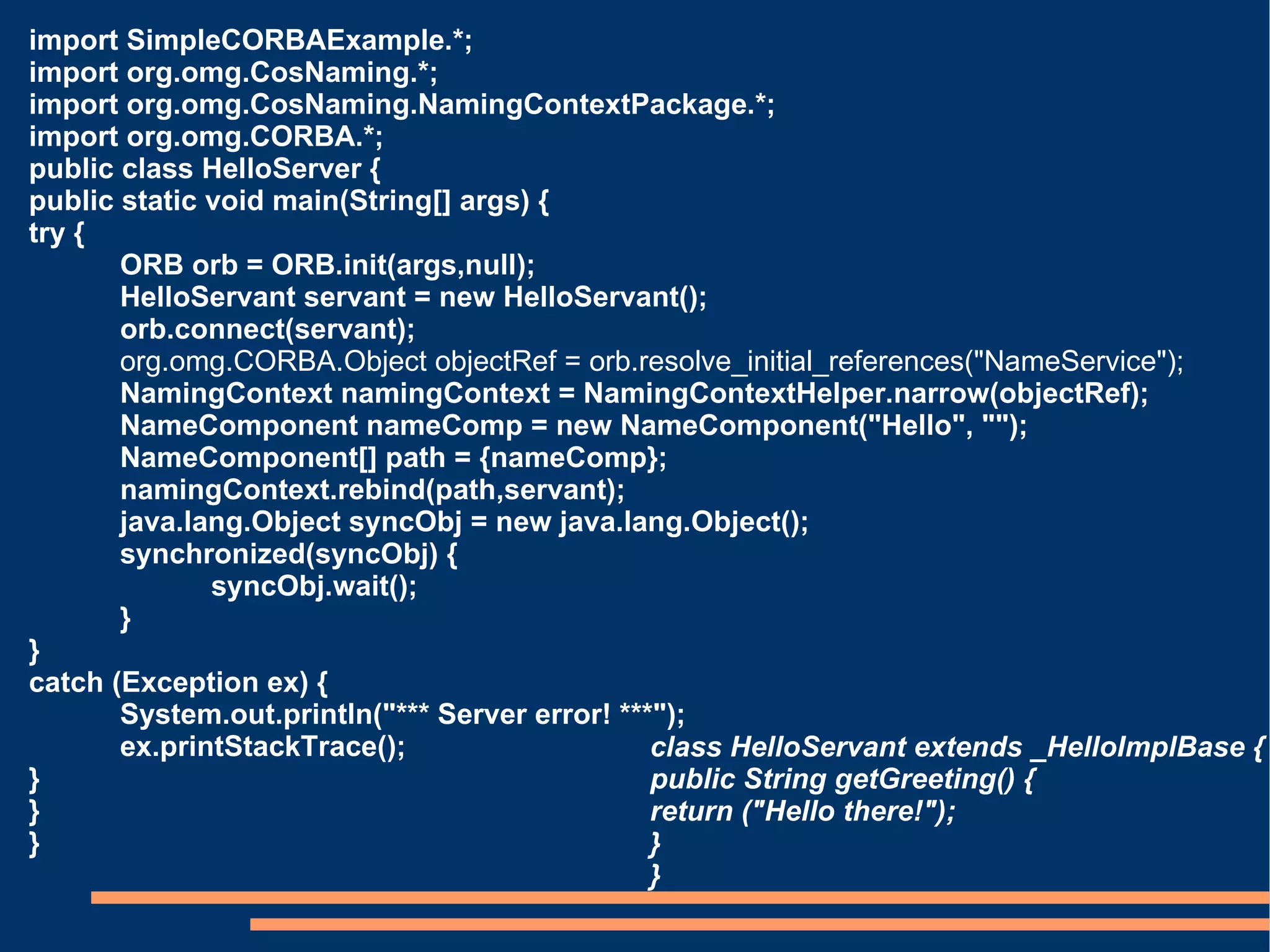 Corba by Example | PPT