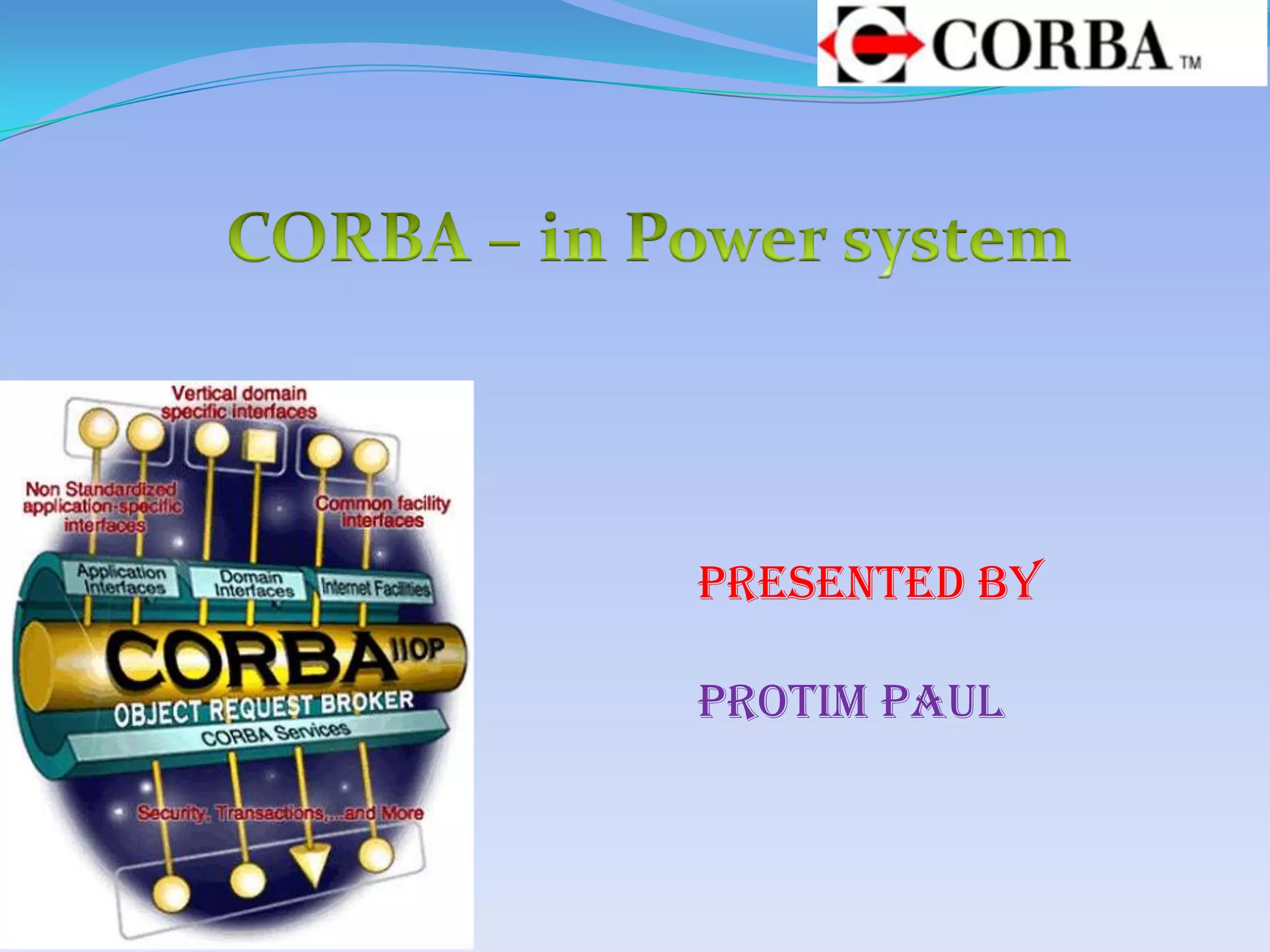Corba in power system | PPT