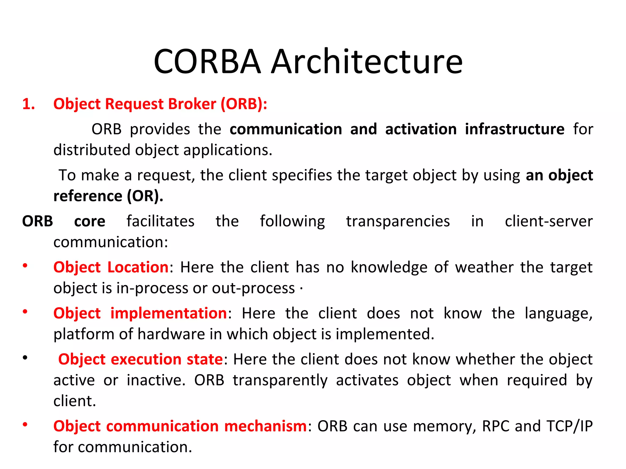 CORBA Basic and Deployment of CORBA | PPT