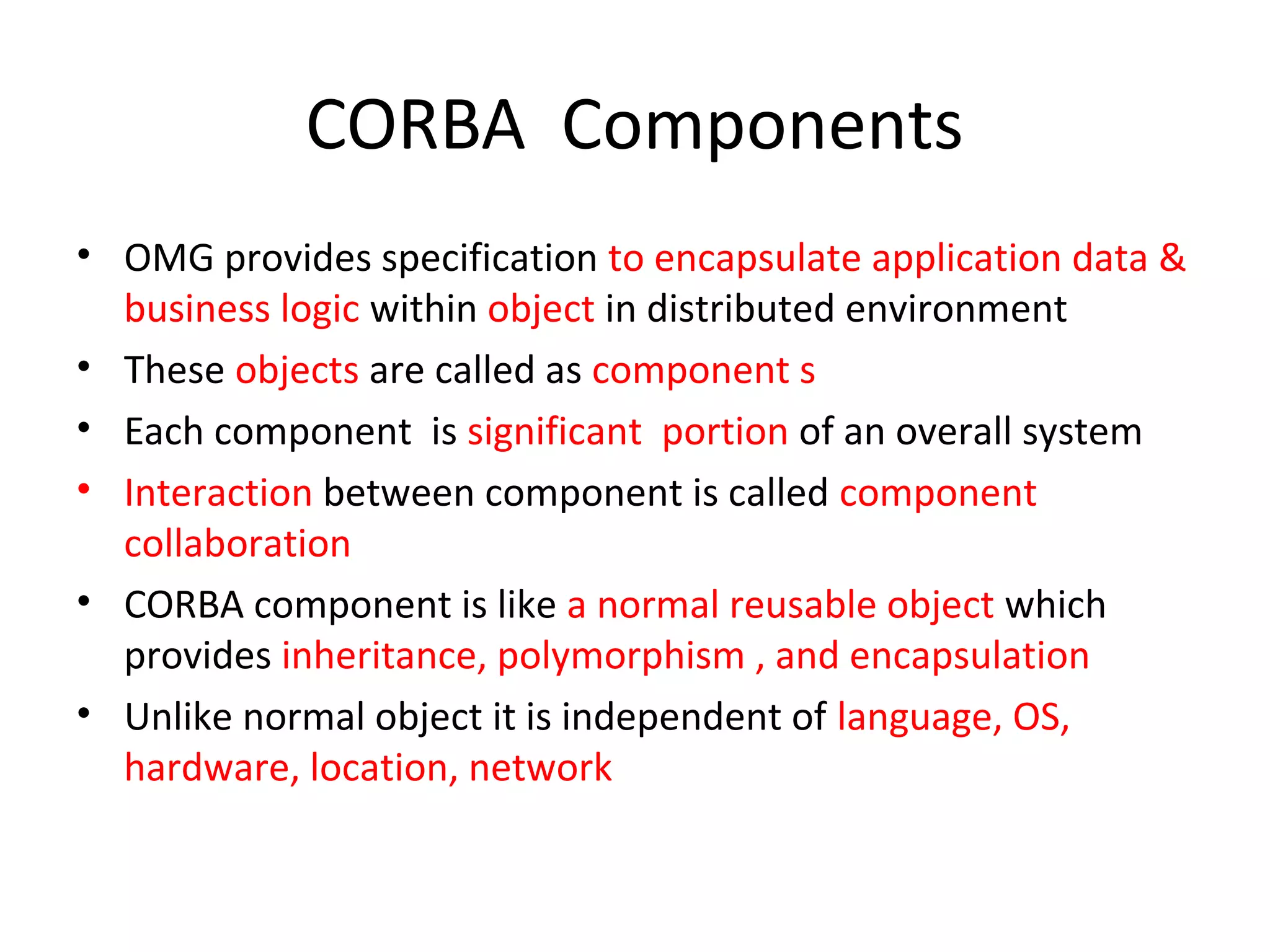 CORBA Basic and Deployment of CORBA | PPT