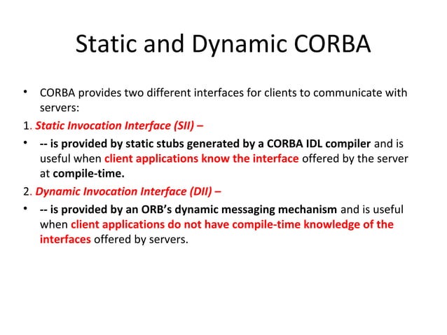 CORBA Basic and Deployment of CORBA | PPT