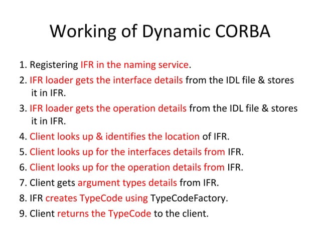 CORBA Basic and Deployment of CORBA | PPT