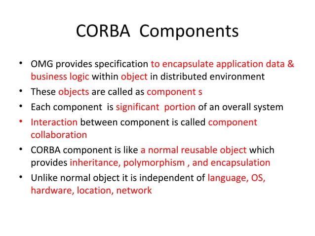 CORBA Basic and Deployment of CORBA | PPT