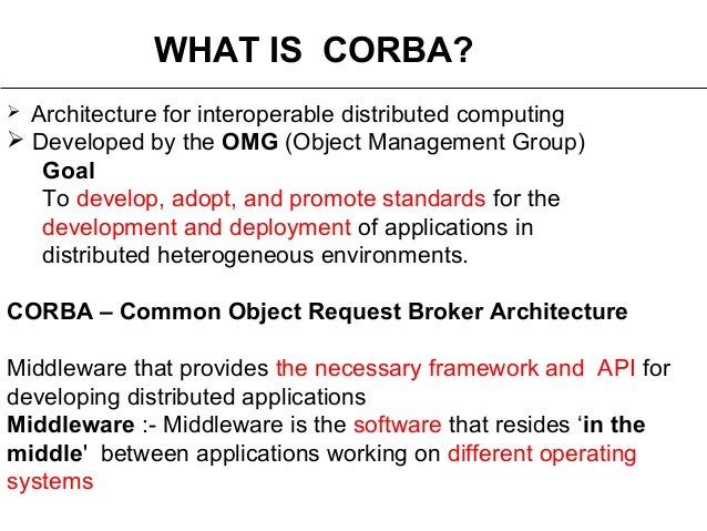CORBA Basic and Deployment of CORBA
