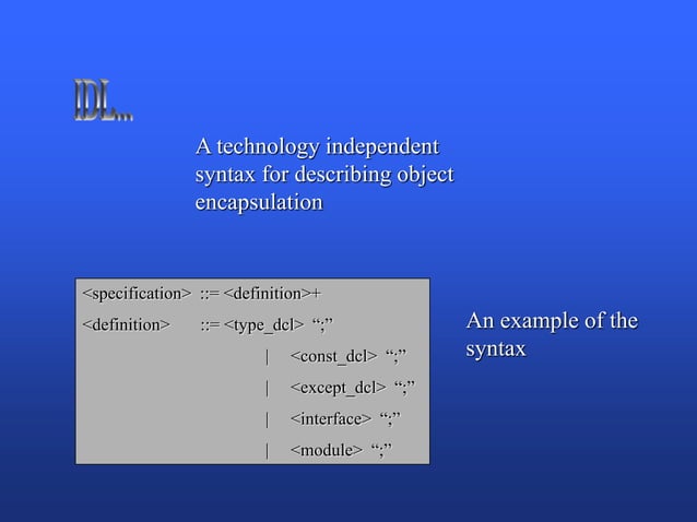 Distributed Systems Corba Remote Connection Ppt Operating Systems Computer Software And