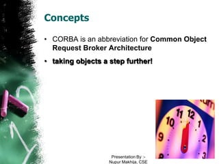 Corba concepts & corba architecture | PPTX