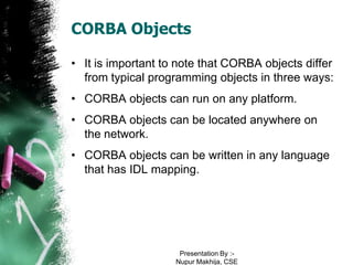 Corba concepts & corba architecture | PPTX