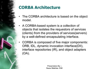 Corba concepts & corba architecture | PPTX