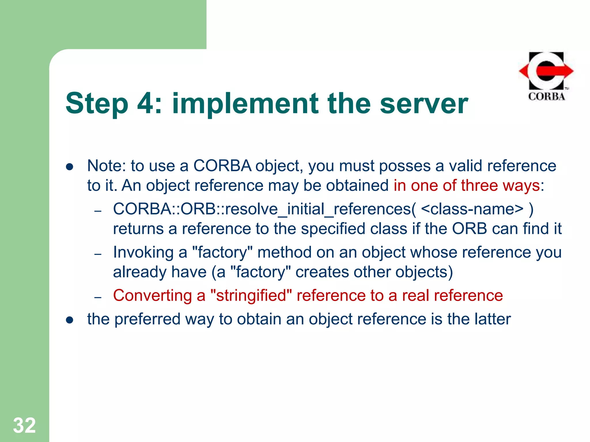 Corba introduction and simple example | PPT