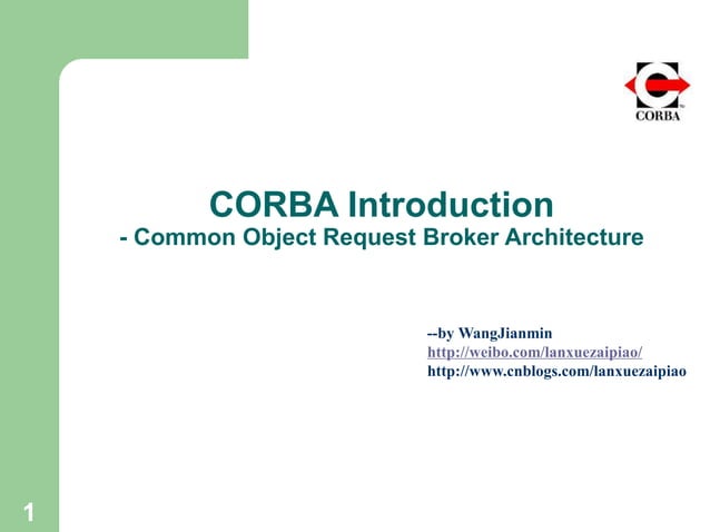 Corba introduction and simple example | PPT