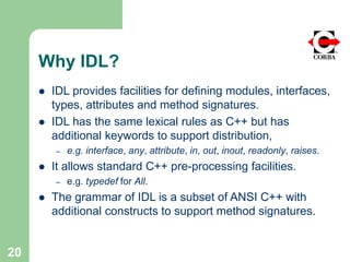 Corba introduction and simple example | PPT