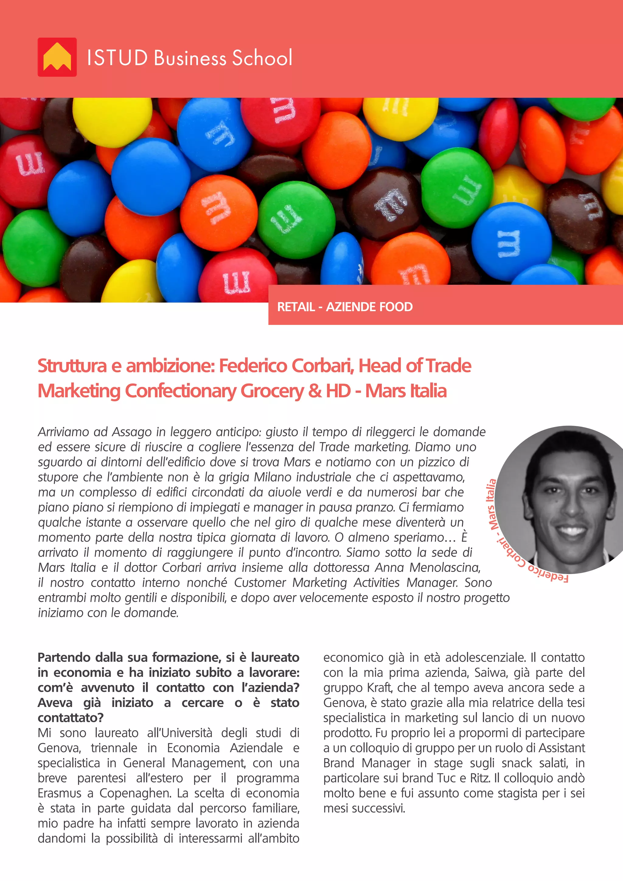 Intervista a Federico Corbari, Mars Italia | PDF