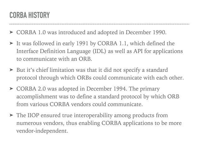 CORBA - Introduction and Details | PDF | Operating Systems | Computer ...