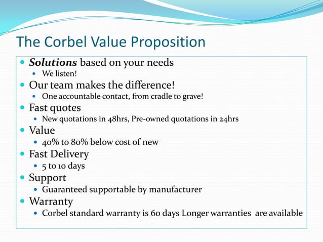 Corbel Solutions Value 5 | PPT