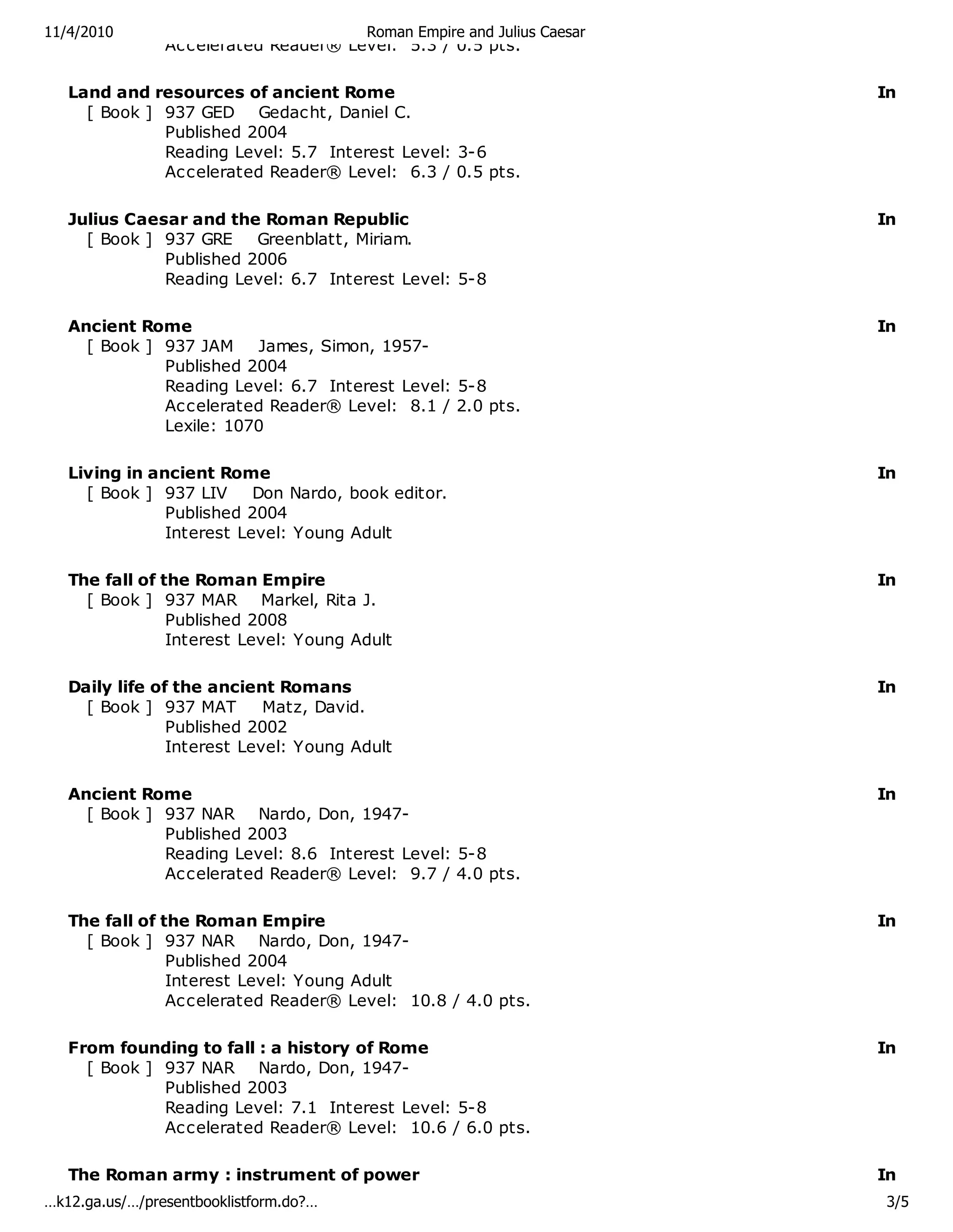 Corbett Roman Empire and Julius Caesar Project | PDF