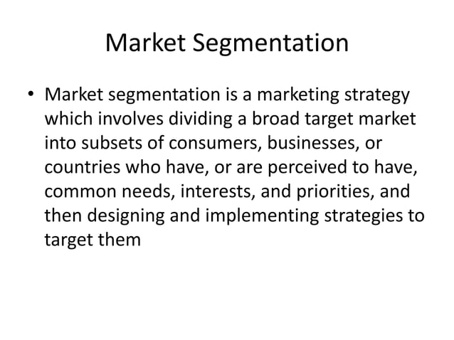 Corbin jensen market segmentation | PPTX