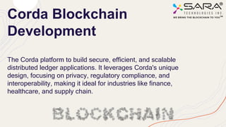Corda Blockchain | PPTX | Technology Industry | Industries