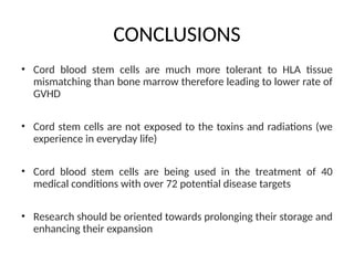 cord blood banking and stem cell banking | PPTX