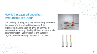 Densidad de un liquido.................. | PPT