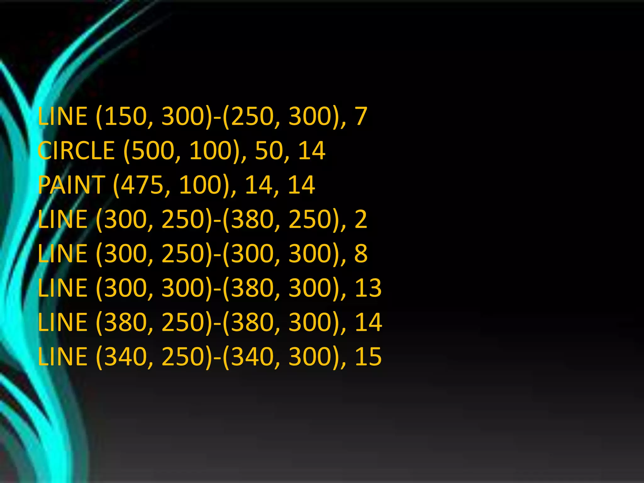 trabajos qbasic coordenadas | PPTX