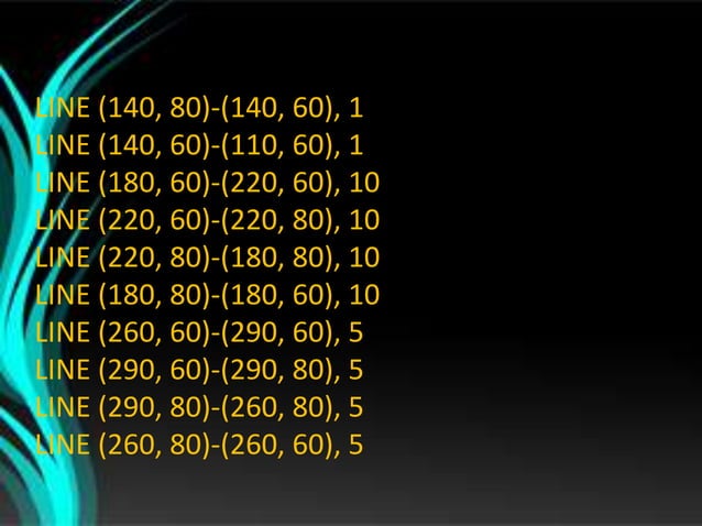 trabajos qbasic coordenadas | PPT