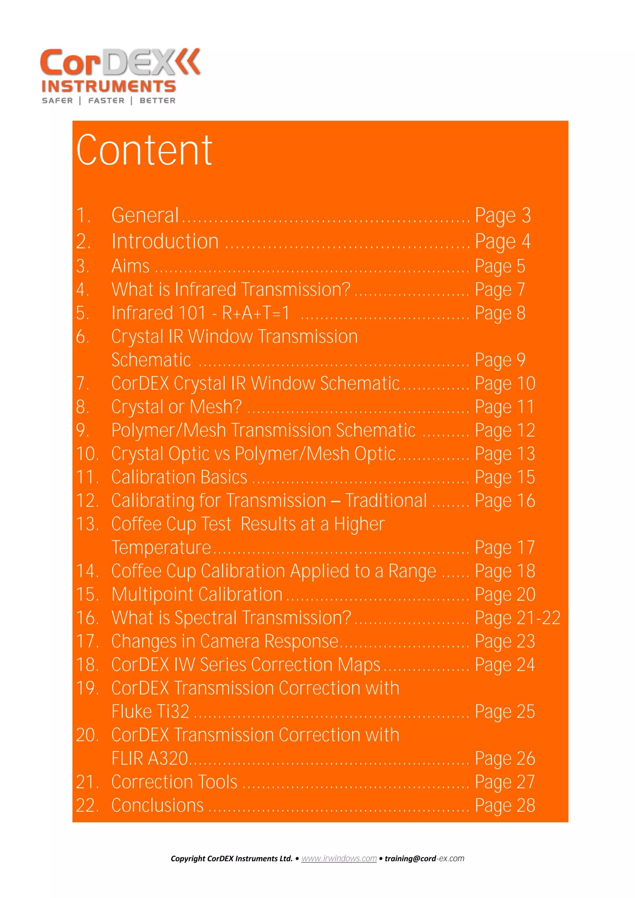 Cordex Instruments - IR Window Transmission Guidebook | PDF
