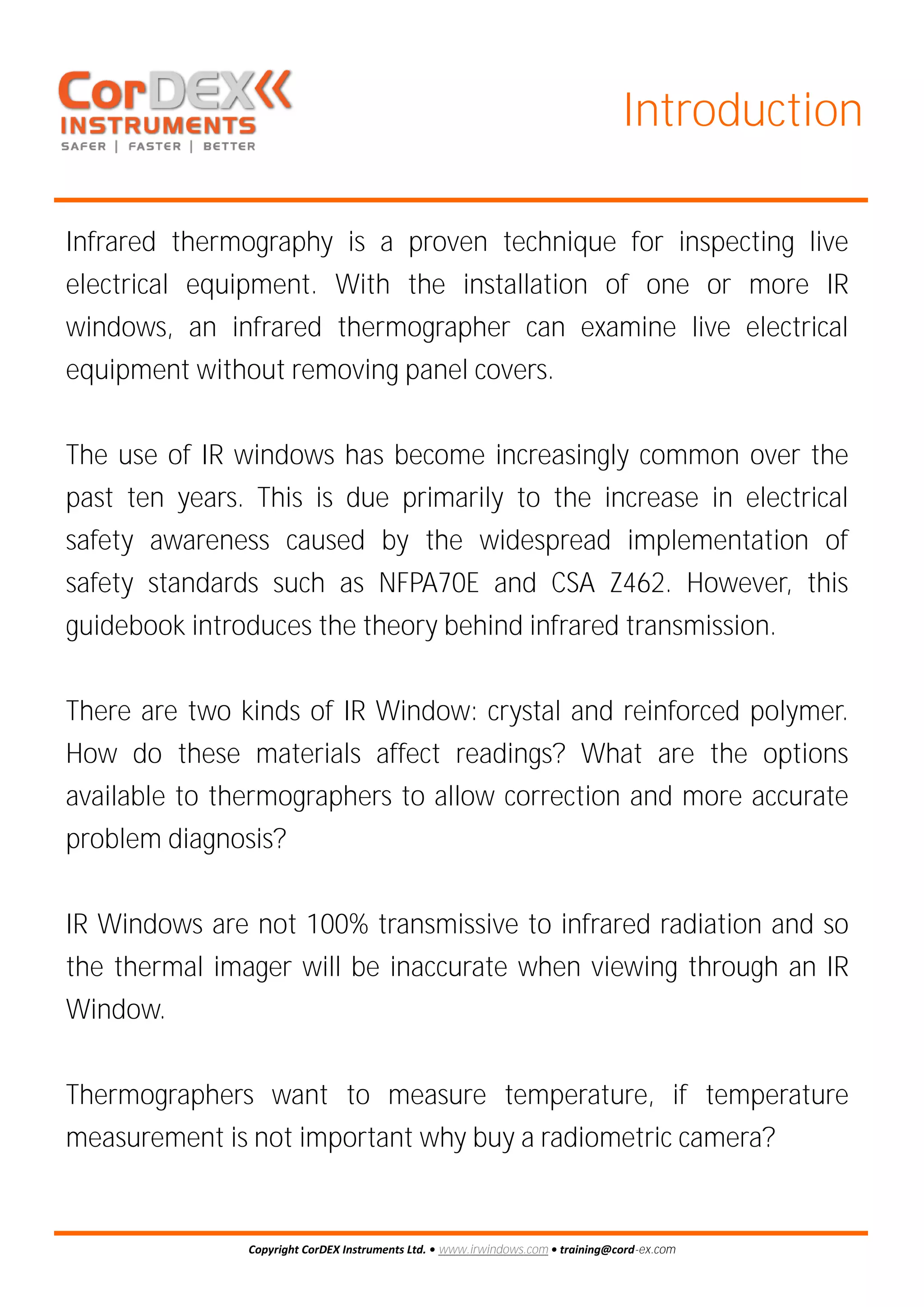 Cordex Instruments - IR Window Transmission Guidebook | PDF