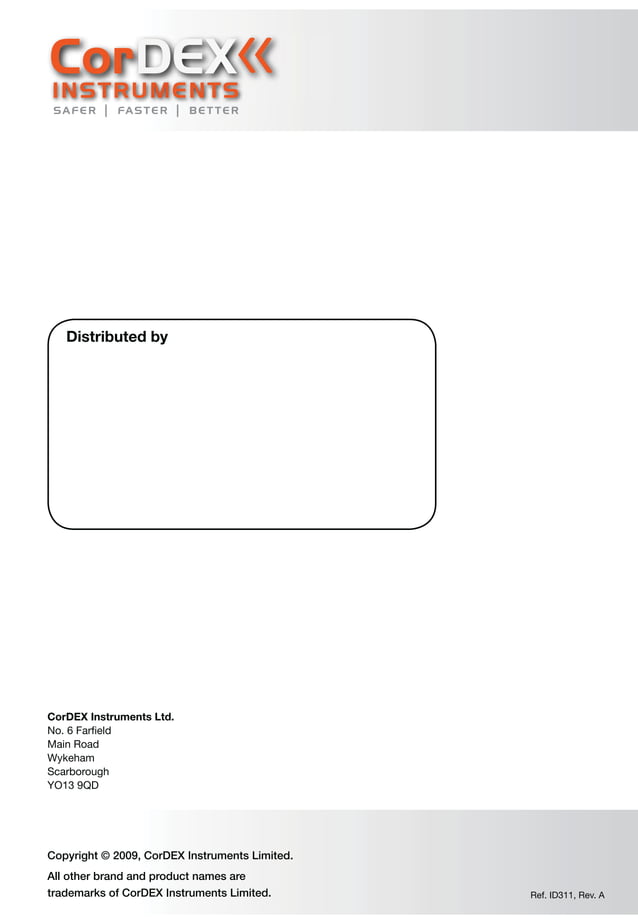 Cordex 2301XP Hazardous Area ATEX Certified Digital Camera - User ...