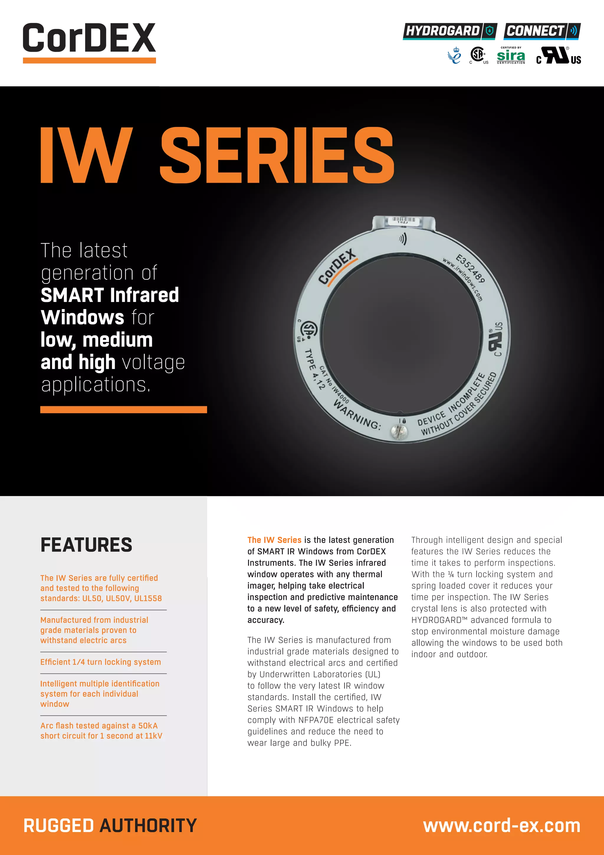CorDEX Infrared (IR) Windows IW Series For Hazardous Areas | PDF