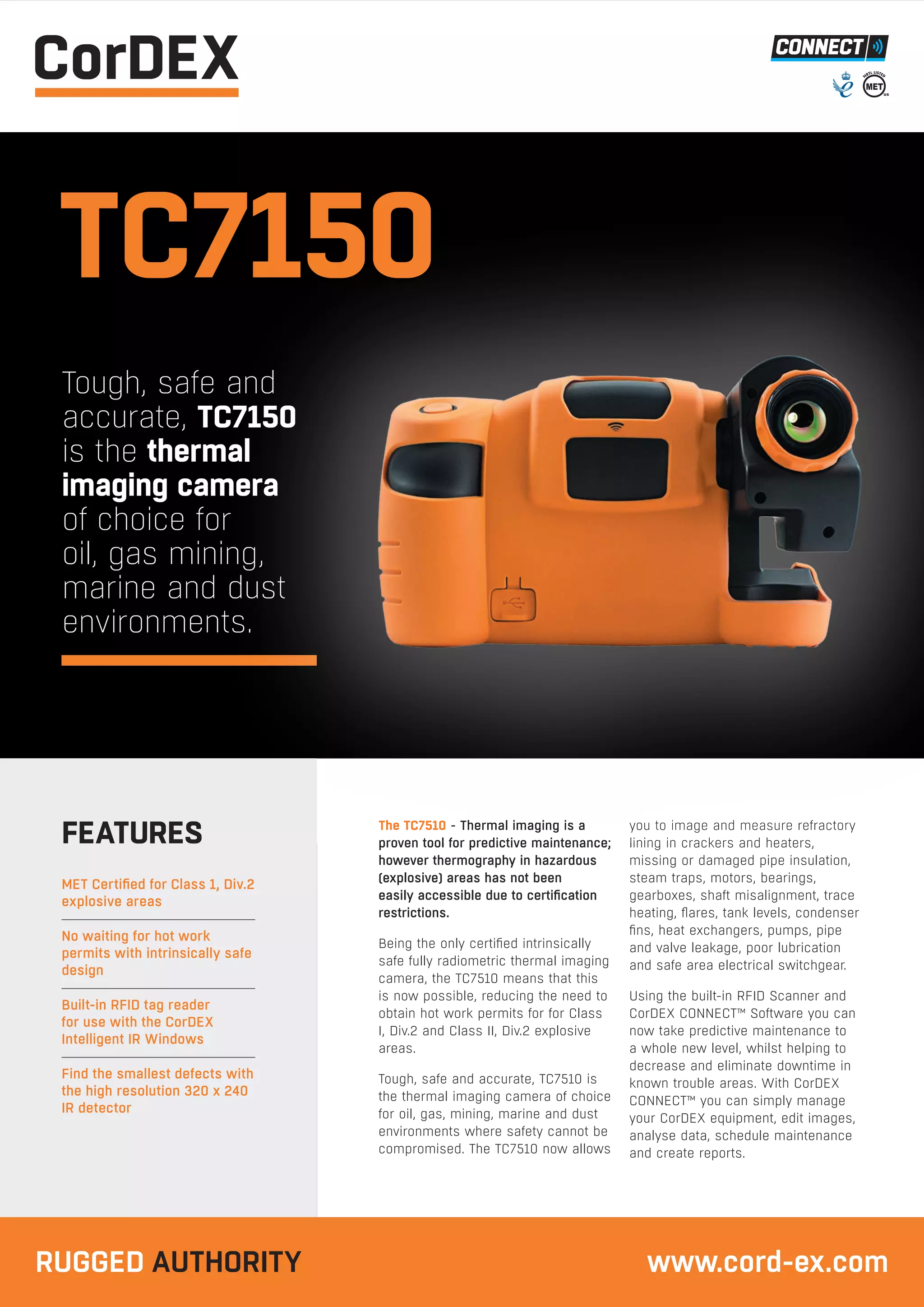 CorDex TC7150 Hazardous Area Thermal Imaging Camera | PDF