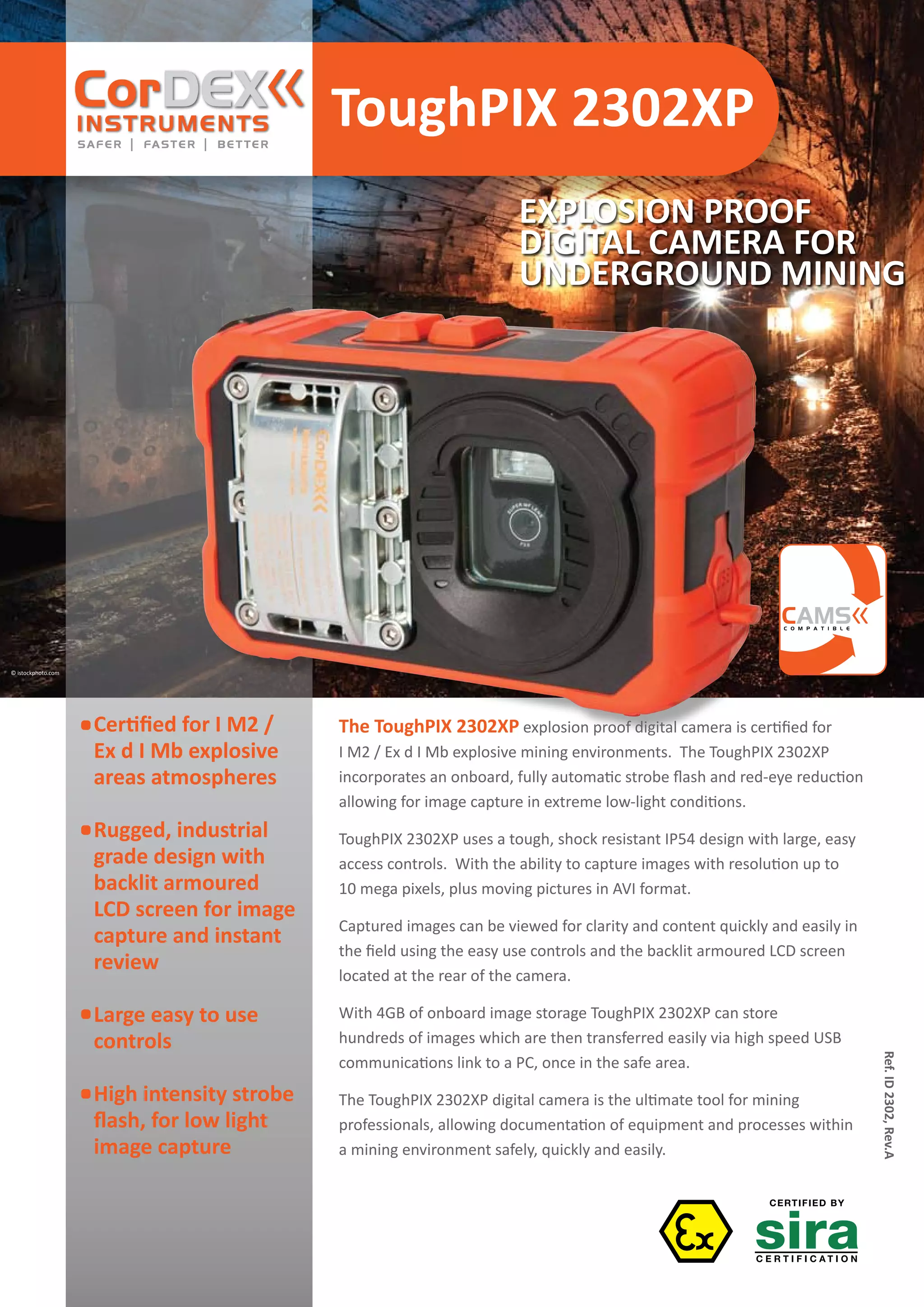 Cordex ToughPIX 2302XP ATEX Hazardous Area Digital Camera - User Manual ...