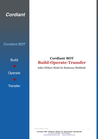 Cordiant Build-Operate-Transfer Model for India Offshoring | PDF