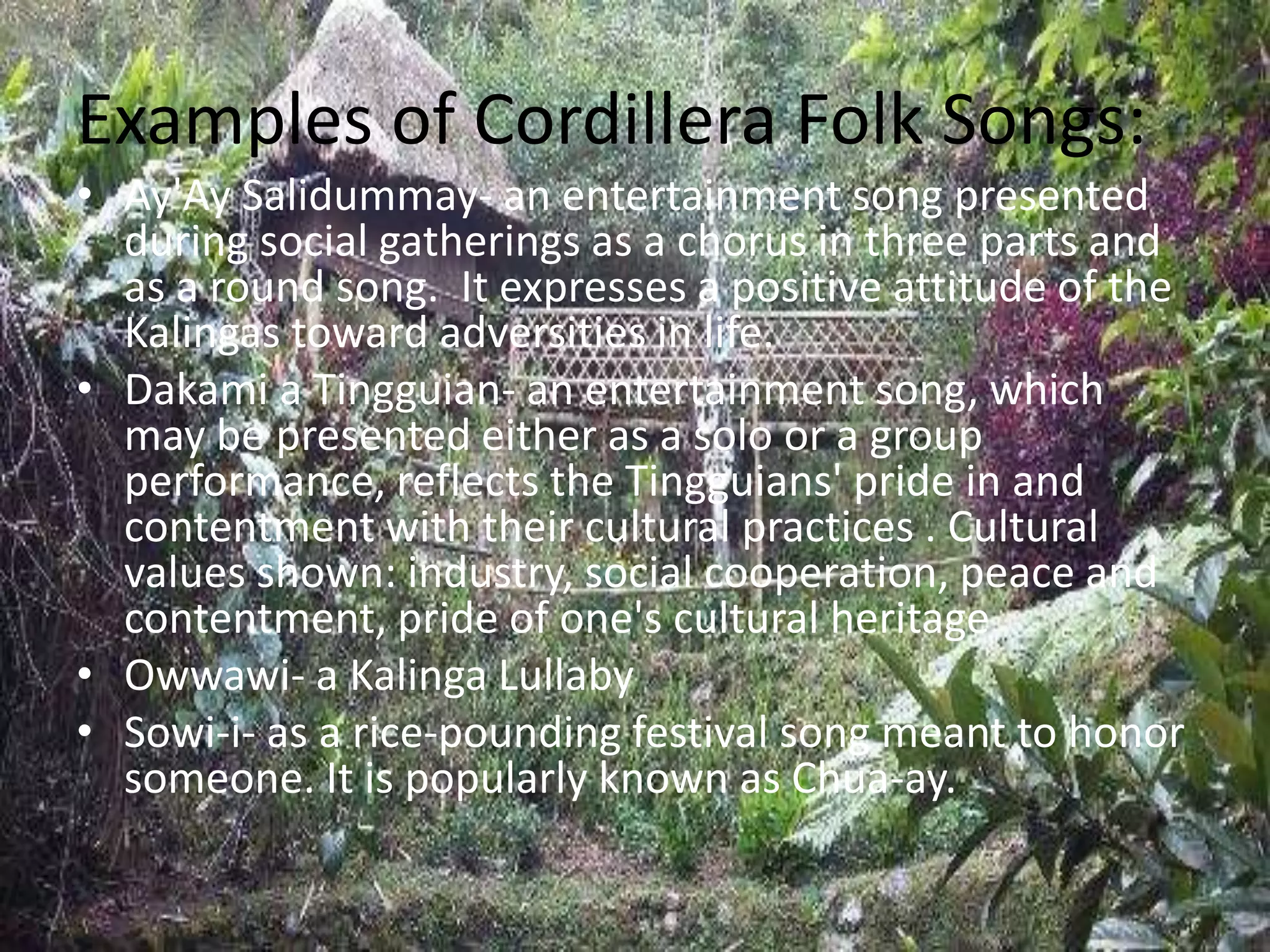 Music of the Cordilleras | PPTX