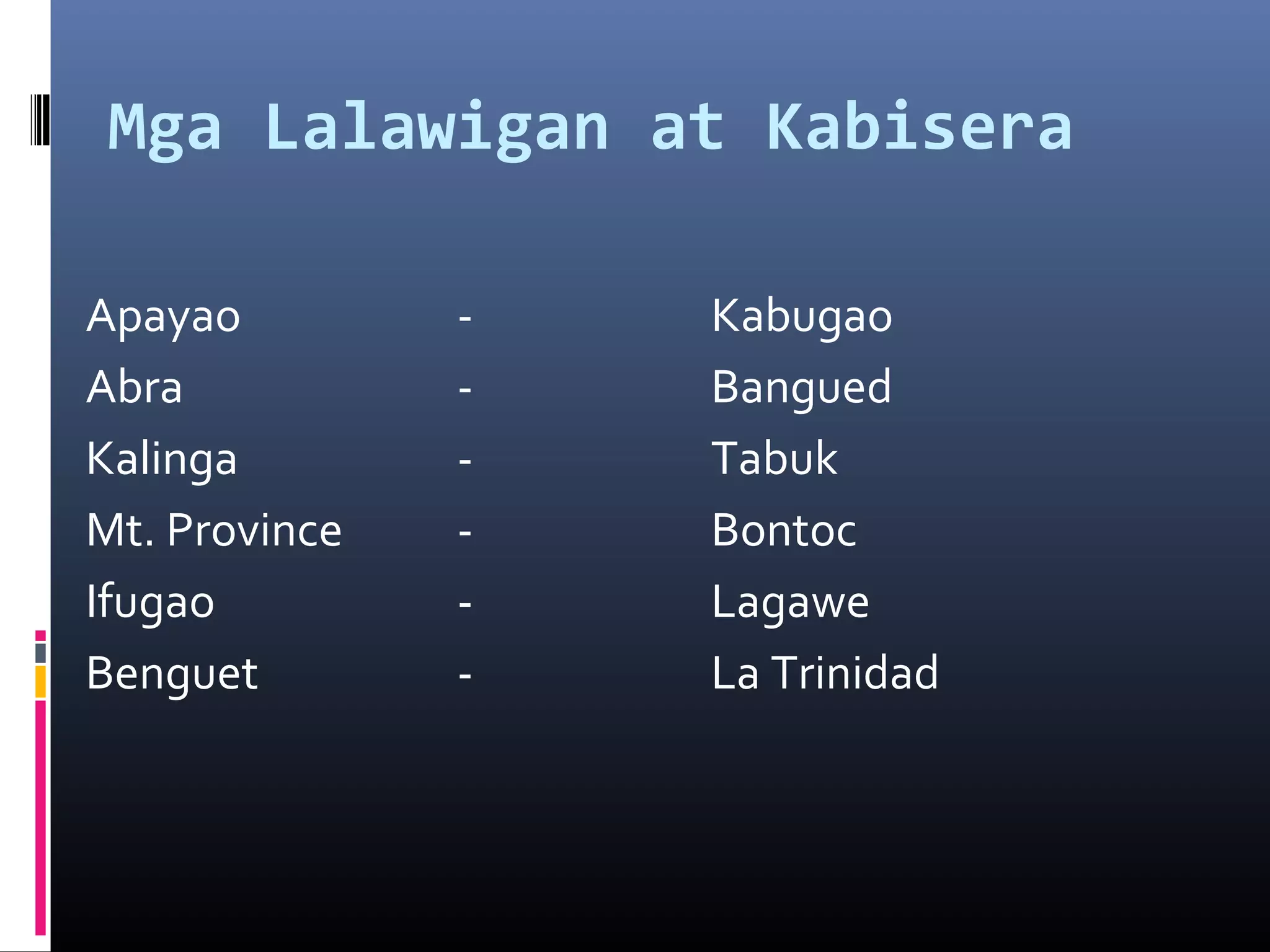 CORDILLERA ADMINISTRATIVE REGION | PPT