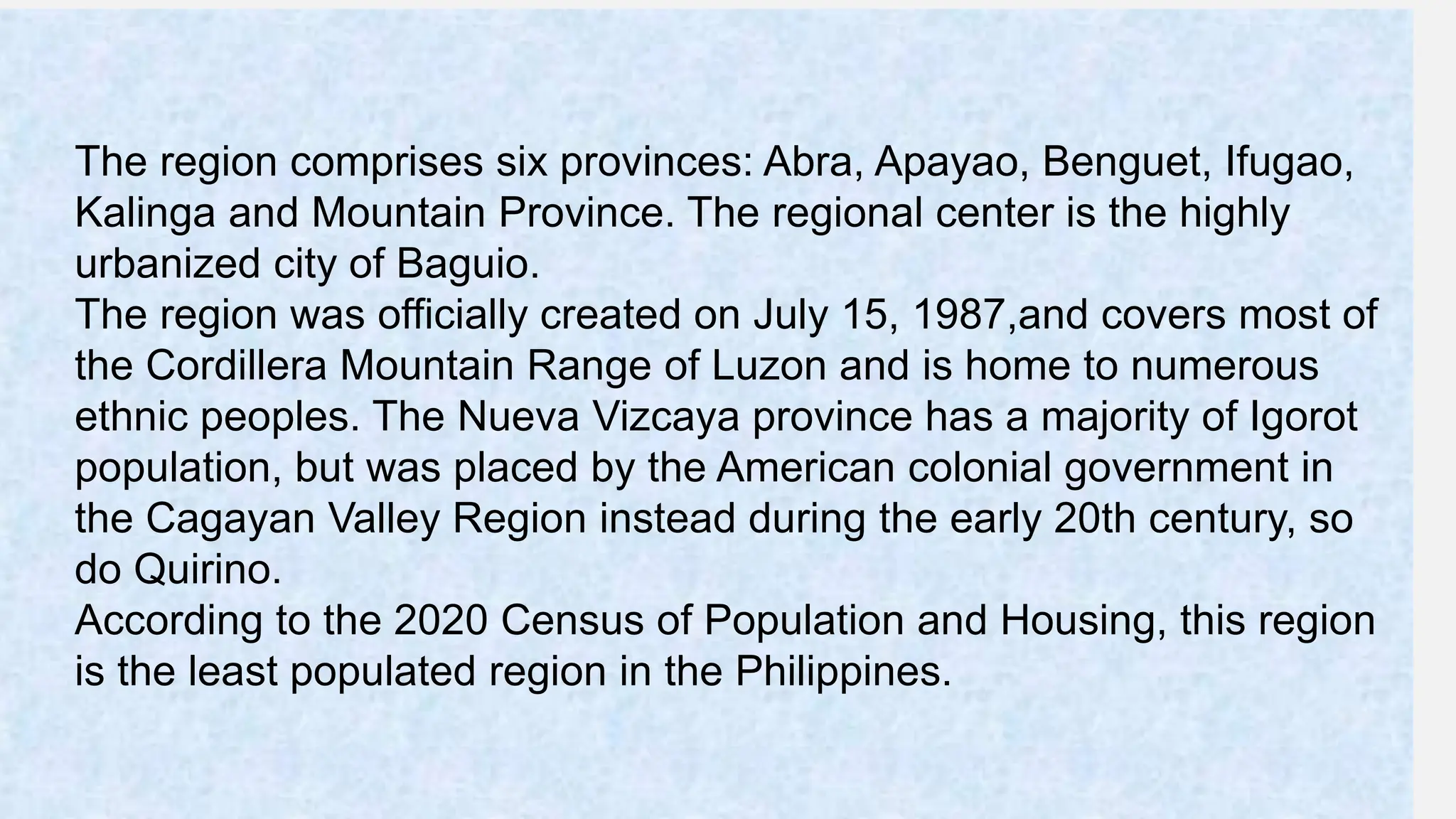 CORDILLERA ADMINISTRATIVE REGION ph pptx | PPTX