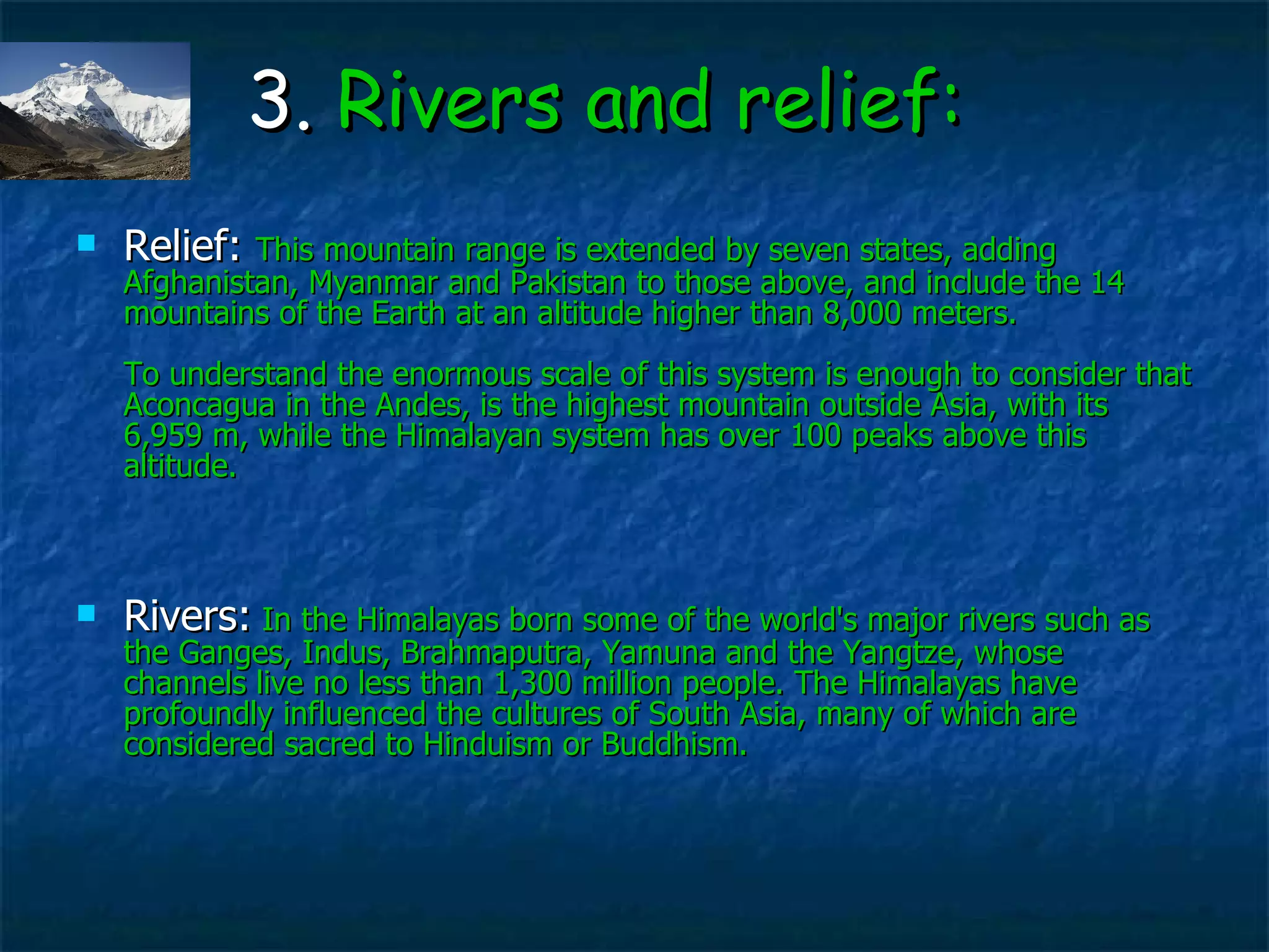 Cordillera del himalaya. | PPT