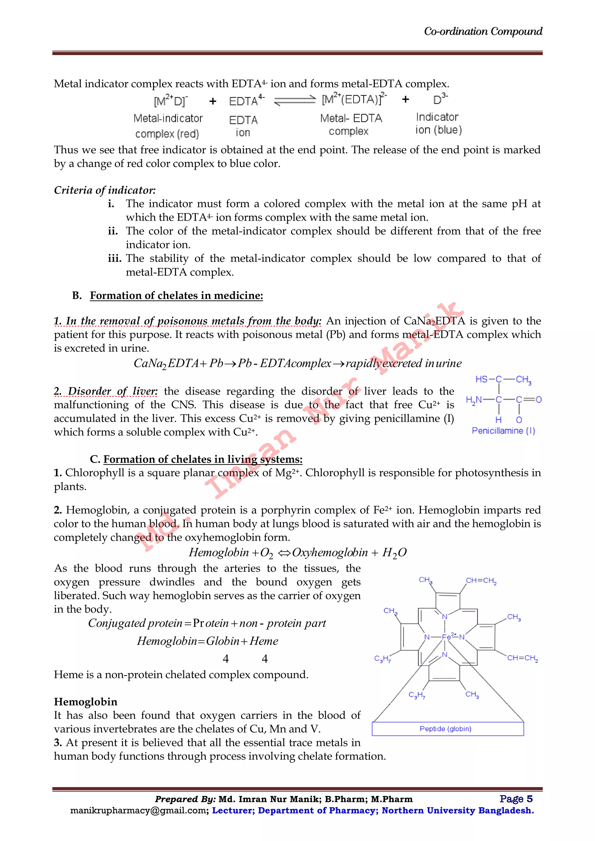 Cordination compound, Manik | PDF