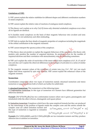 Cordination compound, Manik | PDF