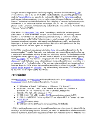 Cordless telephone | DOCX