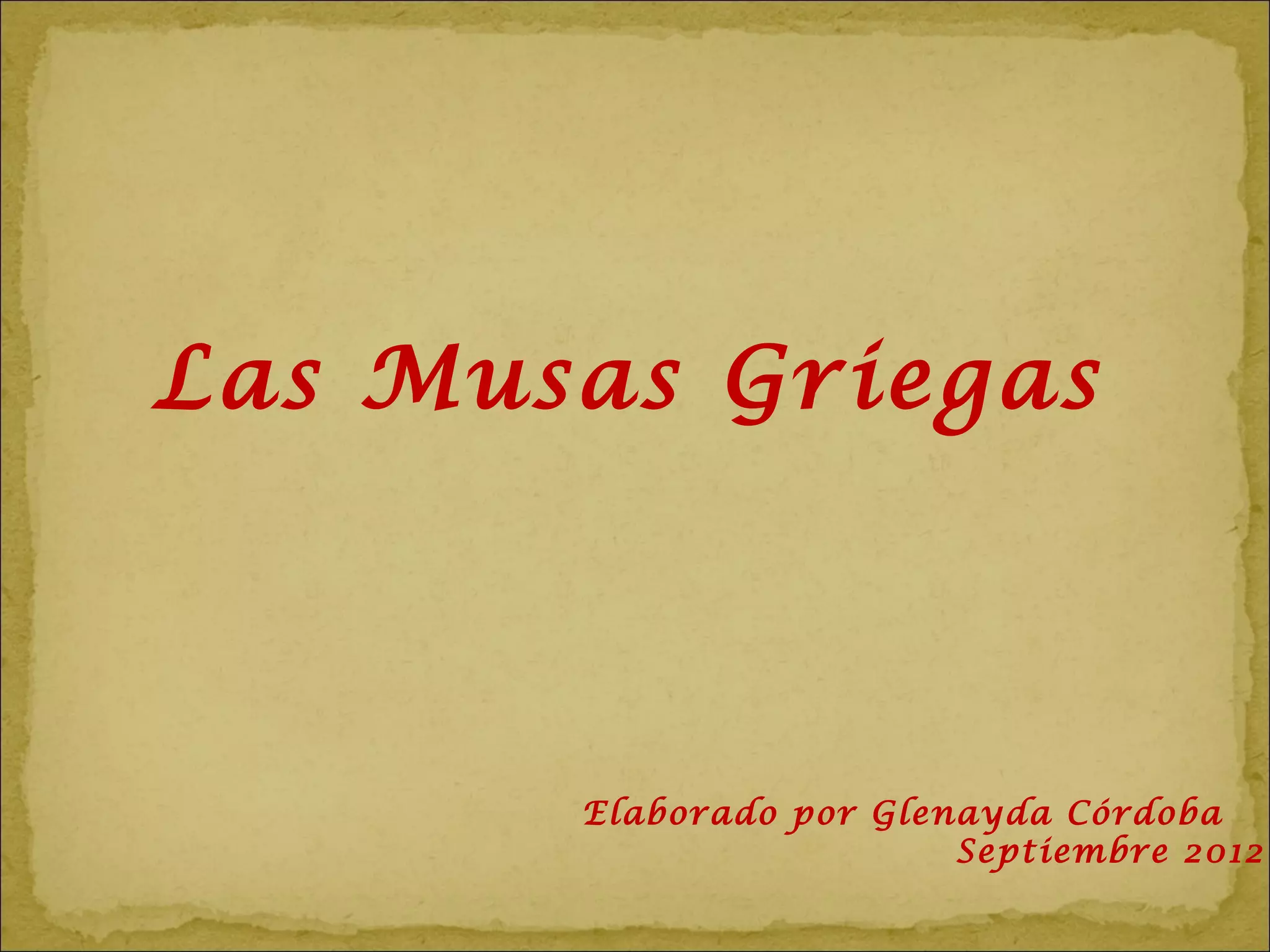 Presentación de las Musas Griegas | PPT