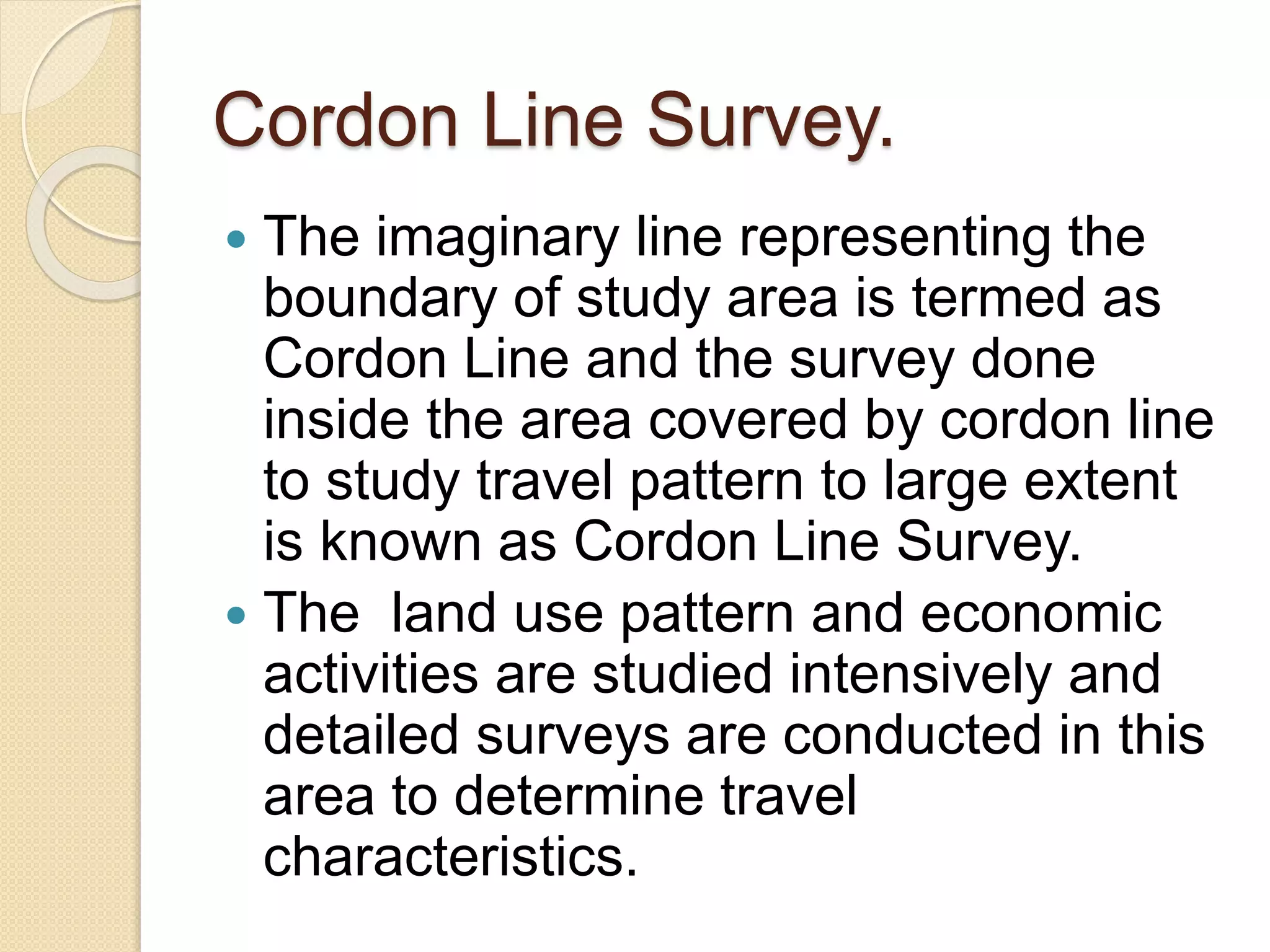 Cordon line survey | PPTX