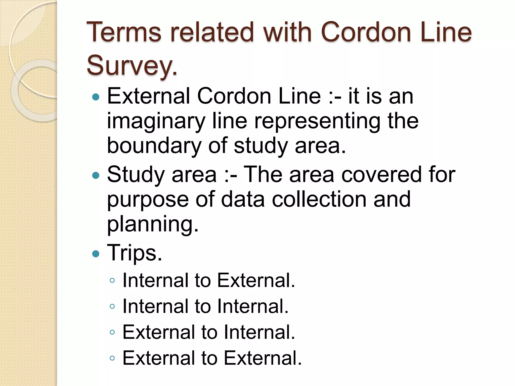 Cordon line survey | PPTX